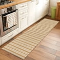Beige Striped Kitchen Runner Rug 2x6 Washable Runners for Hallway Non ...