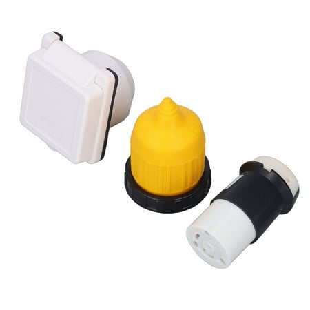 RV Power Inlet,125V 30AMP Power Inlet Locking Connector RV Conversion ...