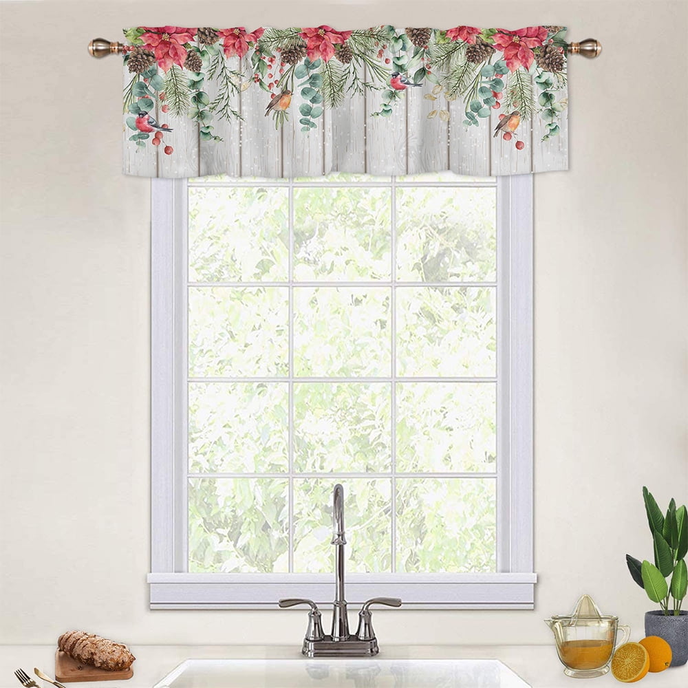 Click here for Luxur Short Panel Blackout Xmas Half Curtain Rod P... prices