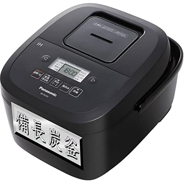 Panasonic Rice Cooker 5.5 Go 2 Stage IH Simple Design Bincho Charcoal Pot Black SR-FE101-K ...