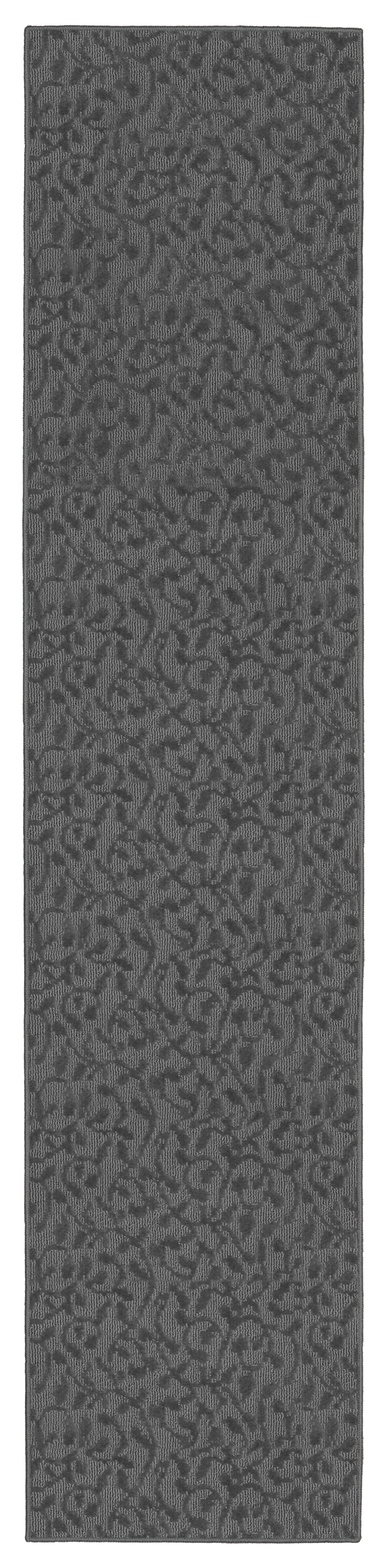 Garland Rug Ivy 3' x 12' Polypropylene Runner Rug in Cinder Gray ...
