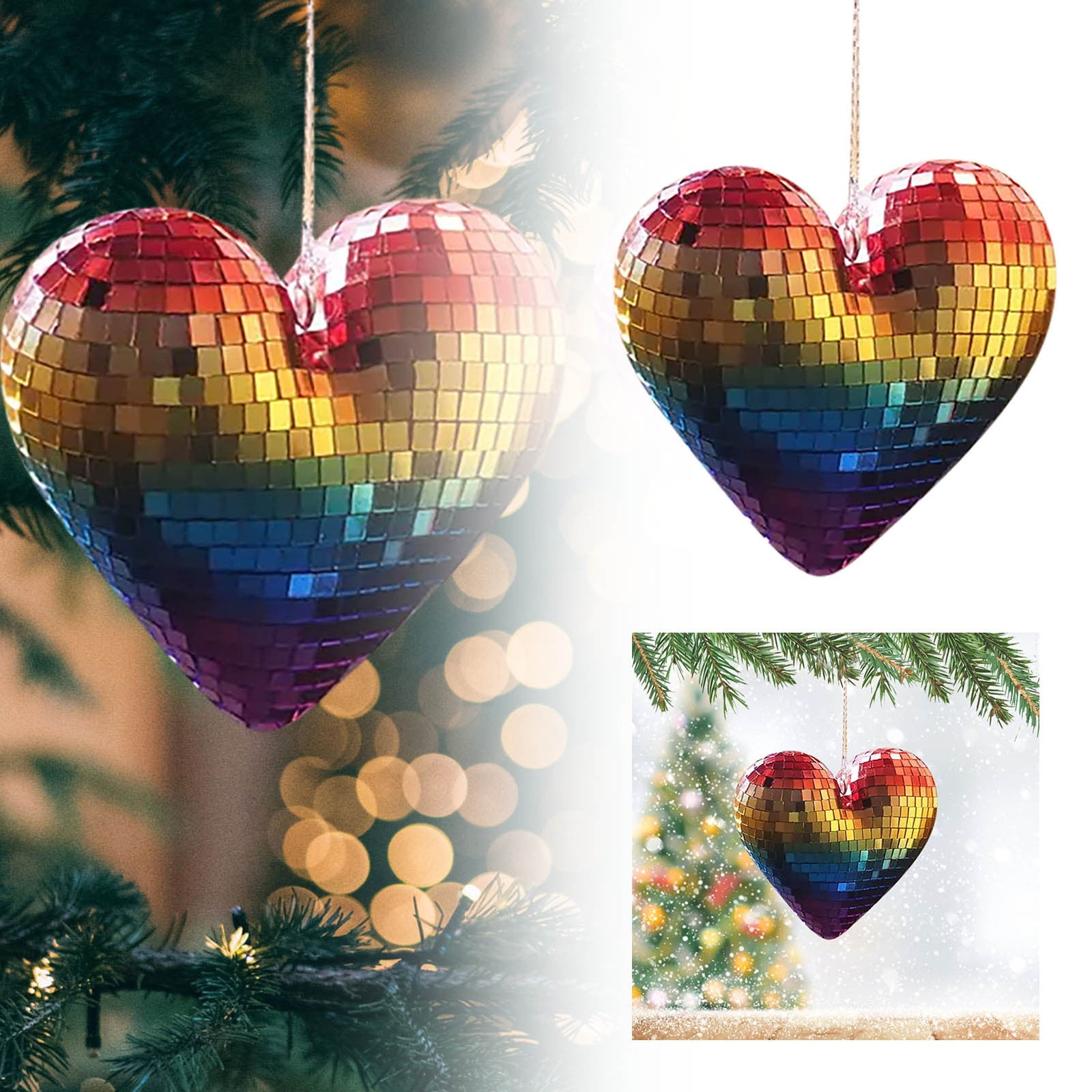 Click here for Bagmrteho Disco Heart Ornaments Wedding Decoration... prices