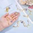 1Set Brass Strap Chains & Leaf Alloy Rhinestone Charms Chains for Shoe ...