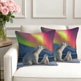 Bear Throw Pillow Covers 18 x 18 Inch Pillow Covers Set of 4 Decorative ...