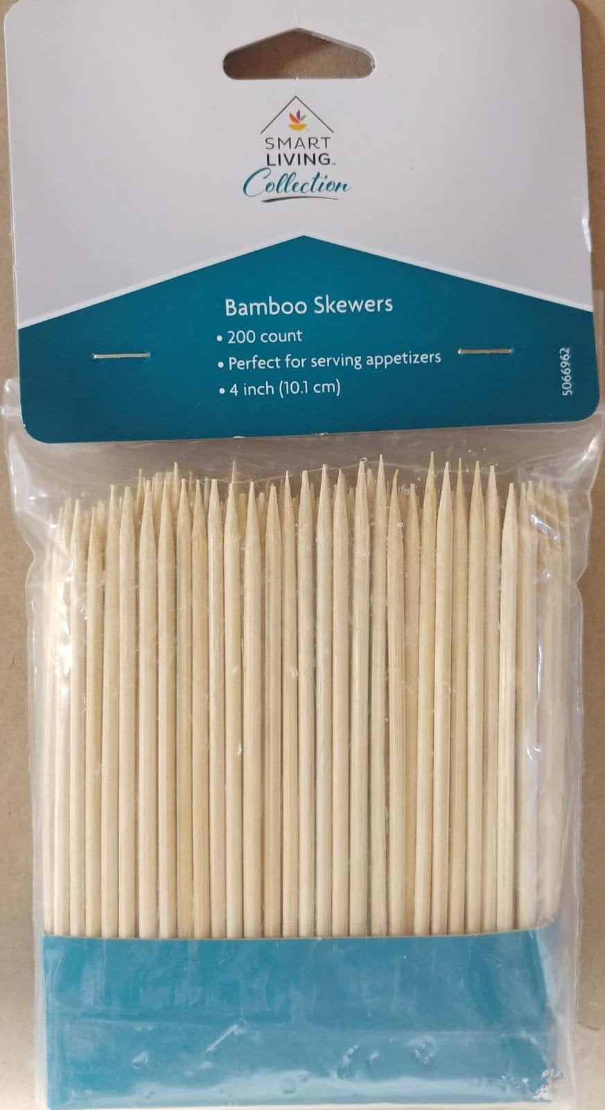 Smart Living Collection Bamboo Skewers, 200 count. Package of 2 ...