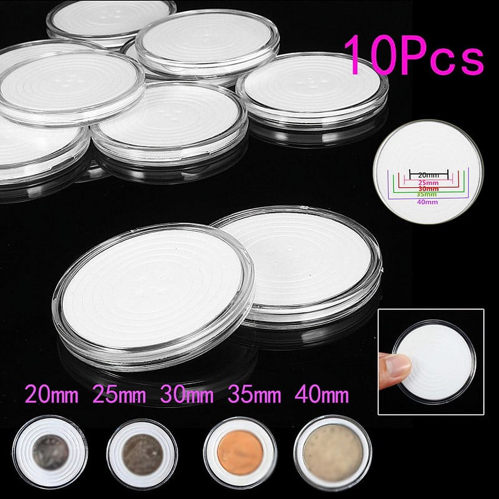 Click here for Ruibeauty 10pcs Clear Round Plastic Coin Capsule C... prices