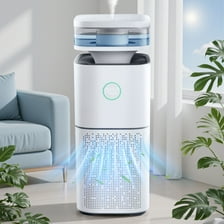 Midea 3-in-1 Bladeless Fan, Air Purifier, Heater, H13 HEPA Filter ...