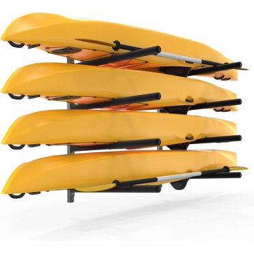 Indoor-Outdoor Swivel Kayak Wall Rack | Foldable Wall Mount | Holds 100 ...