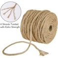 5mm Jute Rope, 164 Feet 4Ply Twisted Thick Twine Rope for Gardening ...