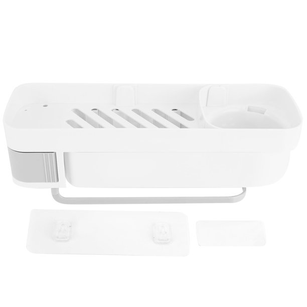 Wall Mounted No Drilling Corner Shower Shelf Kitchen Bathroom Storage ...