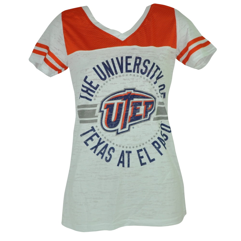NCAA UTEP Texas El Paso Miners V Neck Women Ladies Tshirt Tee Pink ...