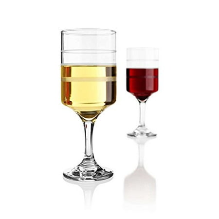 Superior Wine Measuring Glasses Set of 2 Wine-Trax Clear Glass Frosted ...