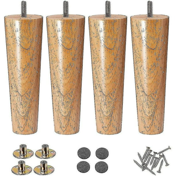 Furniture Legs 8 Inches, Tapered Sofa Legs, Wood Replacement Legs For ...