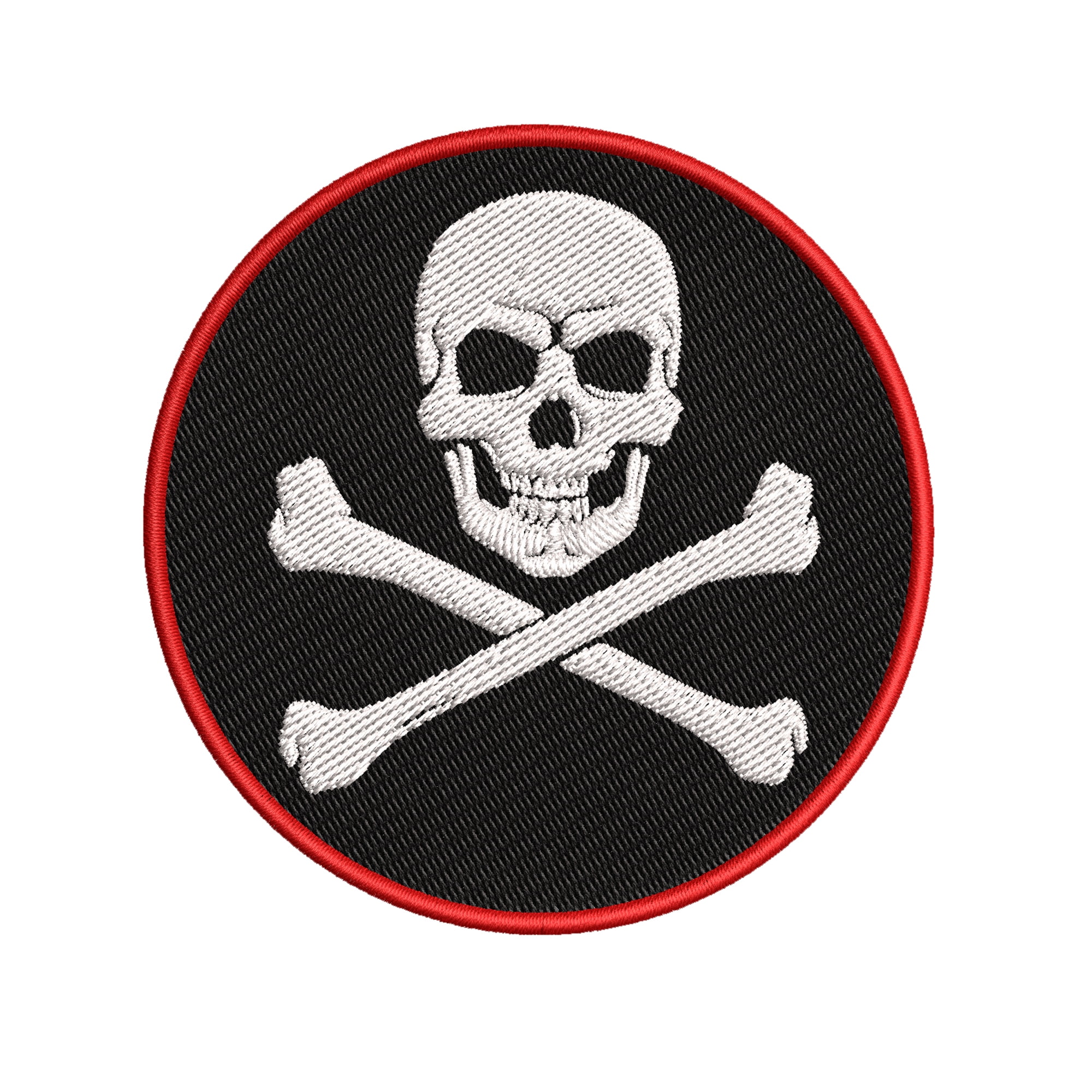 Large - Skull and Crossbones - Iron on Applique/Embroidered Patch - Walmart.com