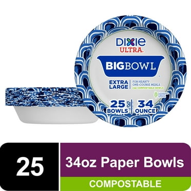 Dixie Ultra Paper Bowls, 20 Oz, 156 Count, 6 Packs of 26 Bowls, Dinner ...