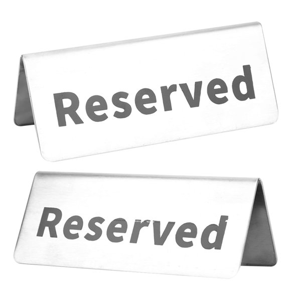 Table Reserved Signs