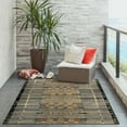 Liora Manne Marina Tribal Stripe Indoor Outdoor Area Rug Black ...