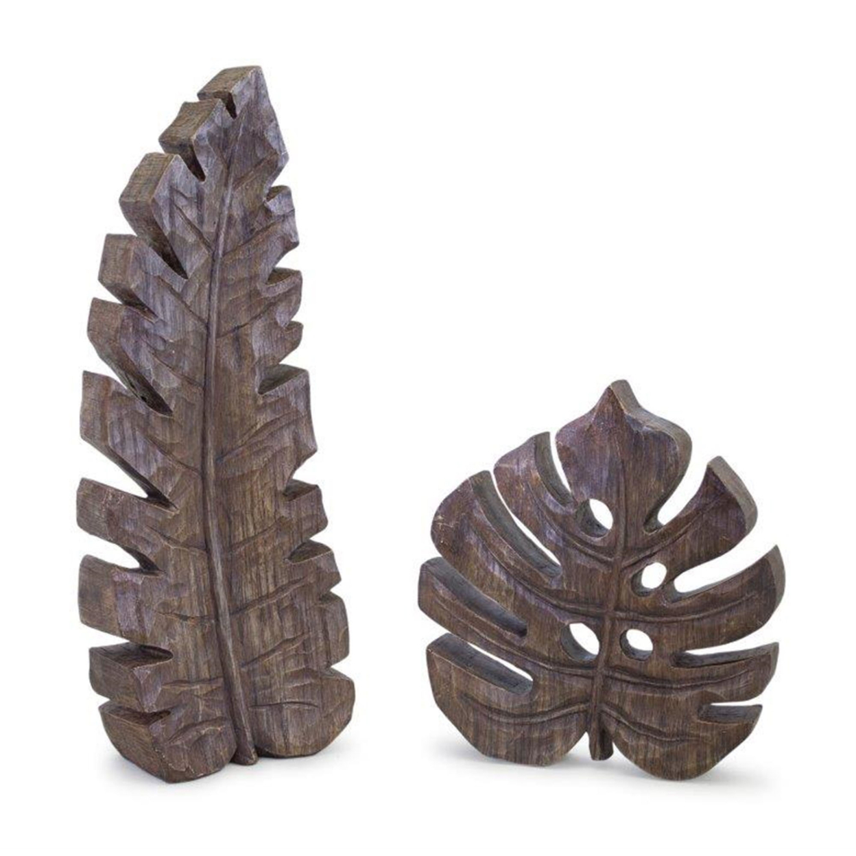 Melrose Home Decorative Leaf (Set of 2) 8.25"L x 8.75"H, 5.5"L x 16.25 ...