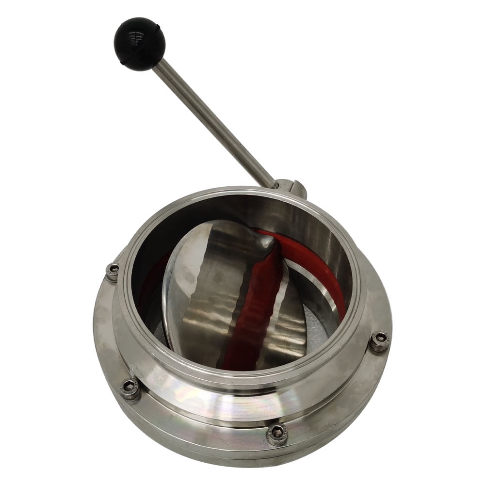 Techtongda 6" Trip Clamp Sanitary Butterfly Valve Stainless Steel 304 ...