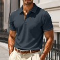 Bainana Men'S Collar Shirts Solid Color Short Sleeve Tops Breathable ...