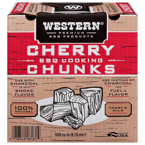 Western 500 CU in Cherry Smoking Wood Chunk Box - Walmart.com