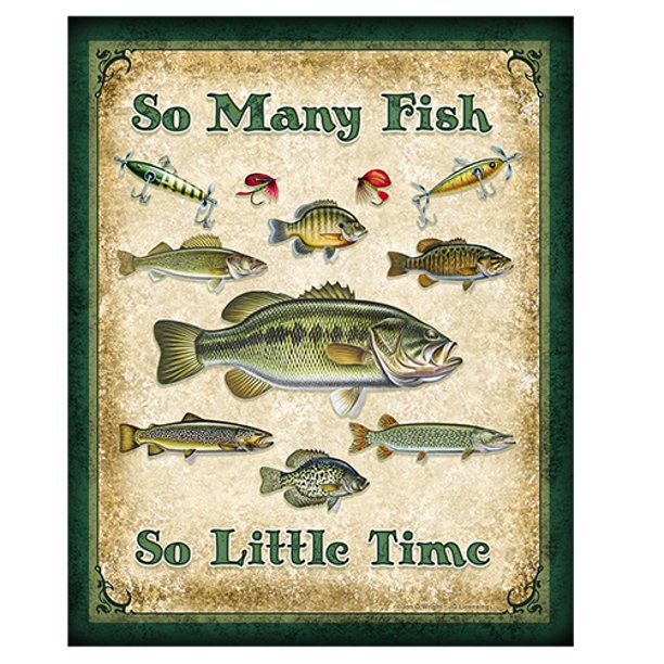 So Many Fish Novelty Sign | Indoor/Outdoor | Funny Home Décor for ...
