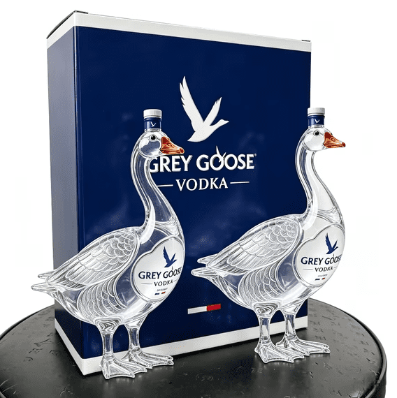3D Grey Goose Whisky Bottle 30th Anniversary 1996-2026, Unique Sculpted ...