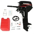 HANGKAI 12 HP 2Stroke Fishing Boat Engine Outboard Motor Long Shaft Water Cooled - Walmart.com