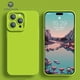 Funda de silicona líquida de lujo a prueba de golpes color verde ...