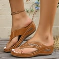 Women Orthopedic Sandals 2026 Dressy Open Toe Wedge Flip Flops with ...