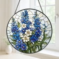 Stained Glass Style Bluebonnet Window Suncatcher, Botanical Decorative ...