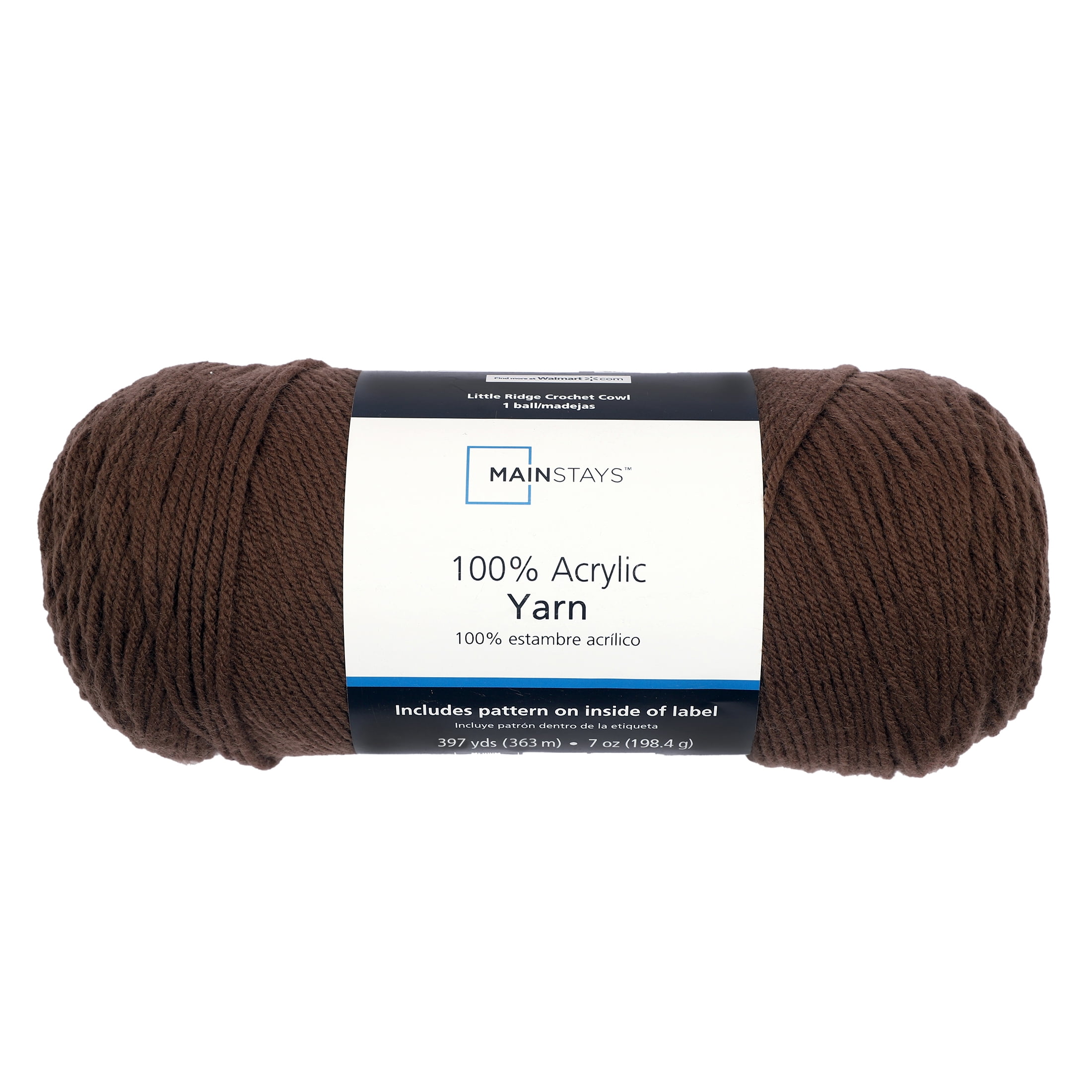Mainstays Medium Acrylic Brown Yarn, 7 Oz 397 Yards - Walmart.com