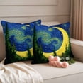 2 Pack Outdoor Waterproof Throw Pillow Covers,Giant Moon Forest ...