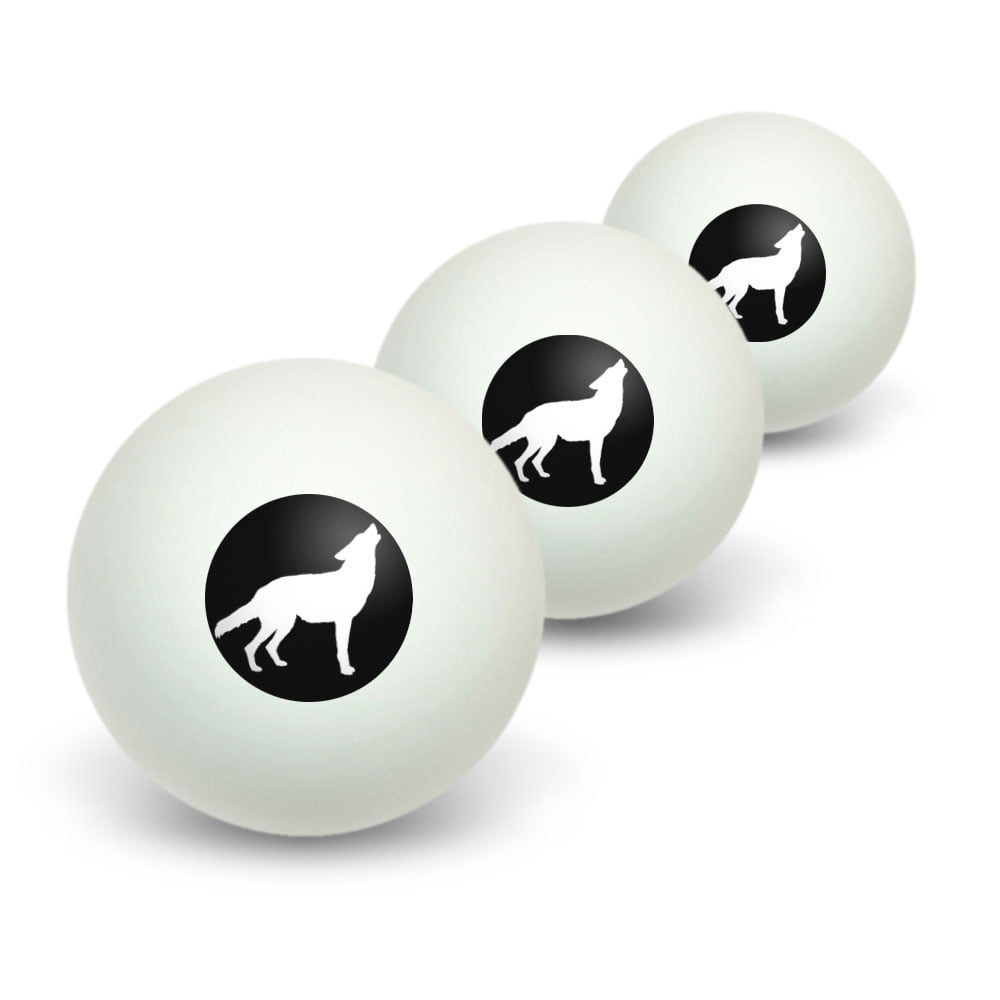 Wolf Howling Novelty Table Tennis Ping Pong Ball 3 Pack - Walmart.com