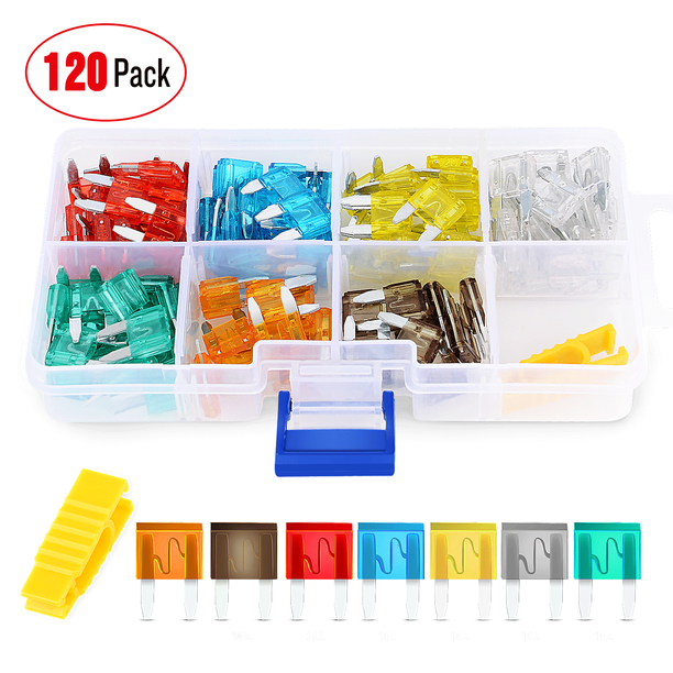 Nilight 120 pcs Mini Fuse Assortment kit ? 5, 7.5, 10, 15, 20, 25, 30 ...