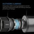 Noise Reduction Clamp 4-Inch, Duct Coupler with Stainless Steel Clamps ...