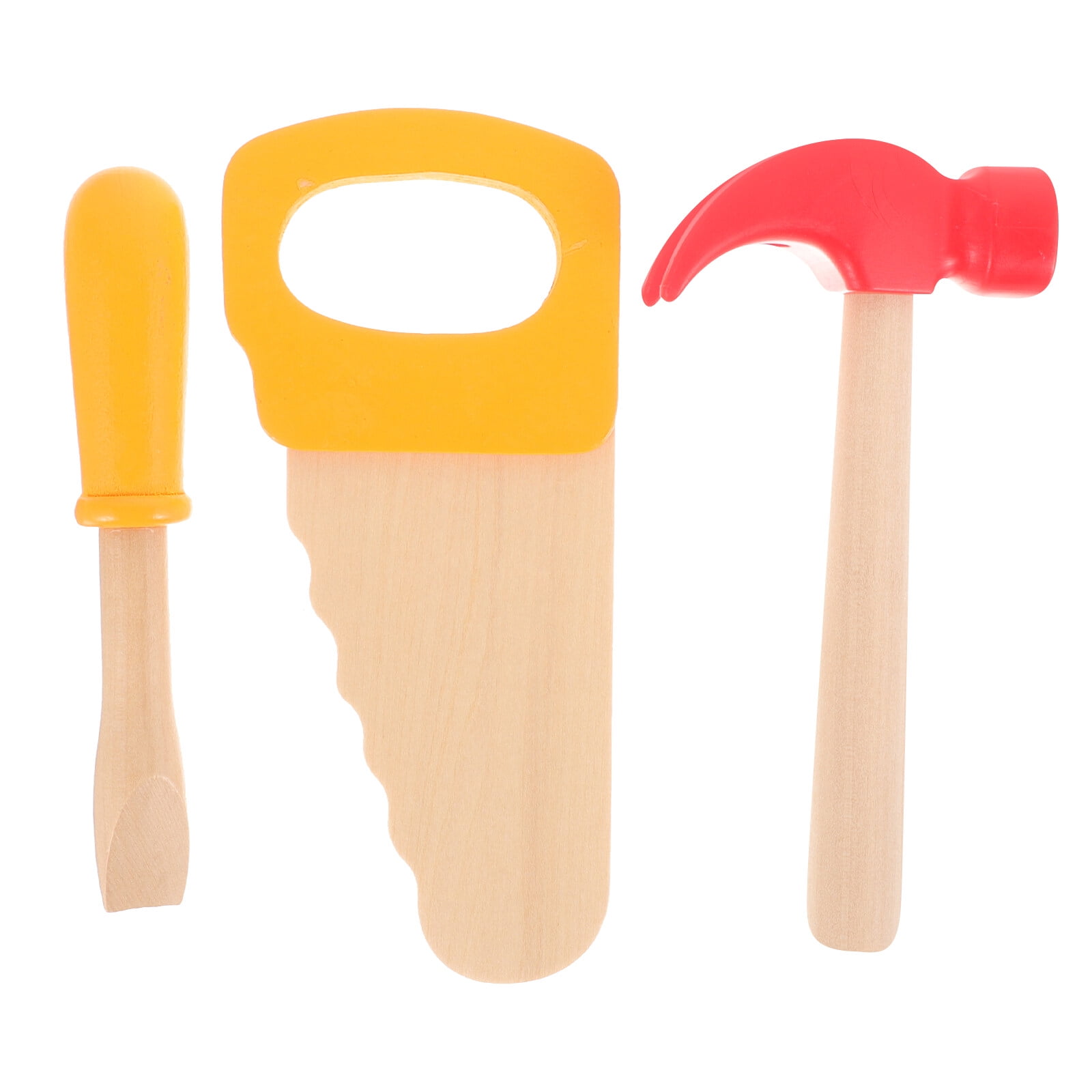 1 Set of Wooden Tool Toy Set Construction Pretend Play Tools Simulation ...