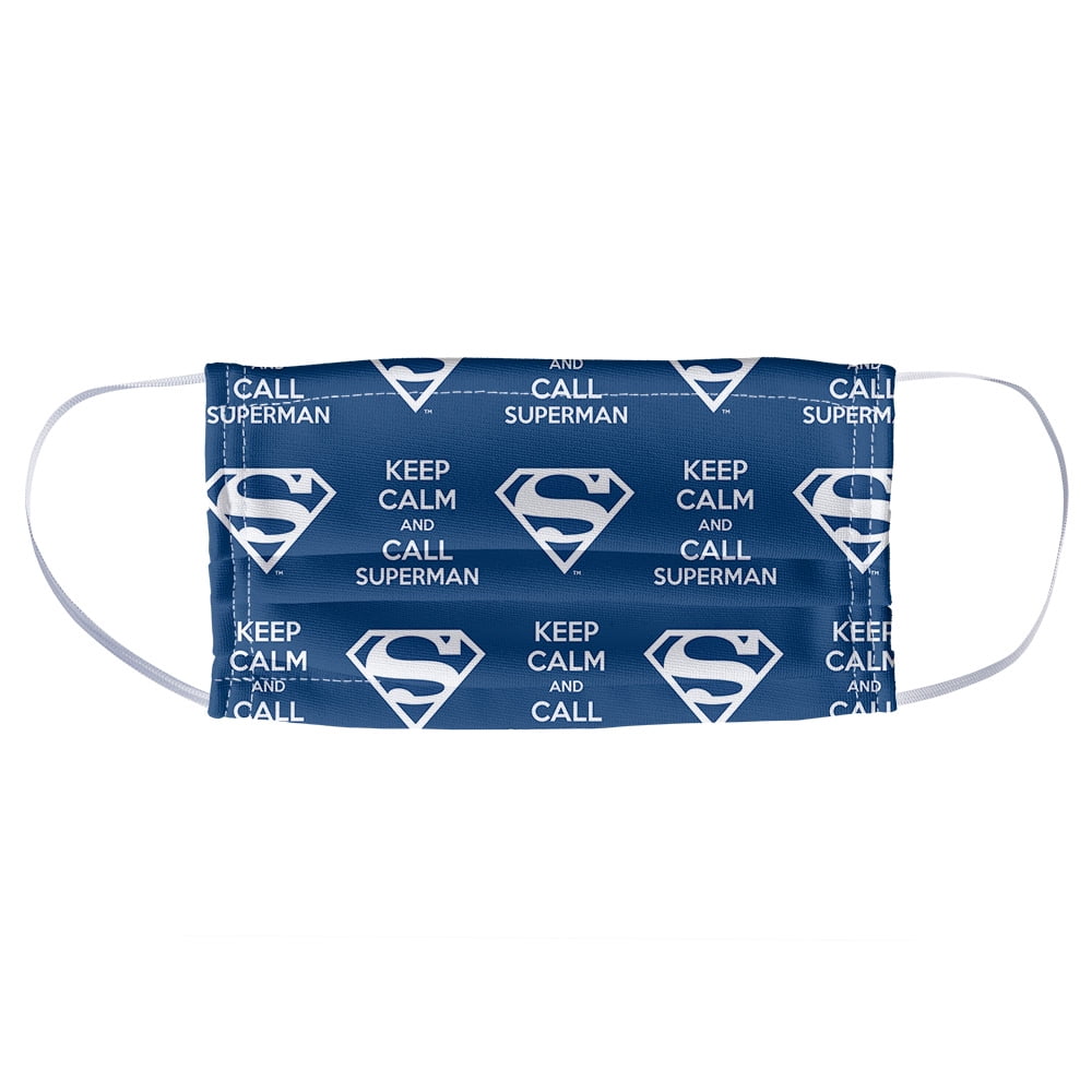 Superman Keep Calm and Call Pattern 1-Ply Reusable Face Mask Covering ...