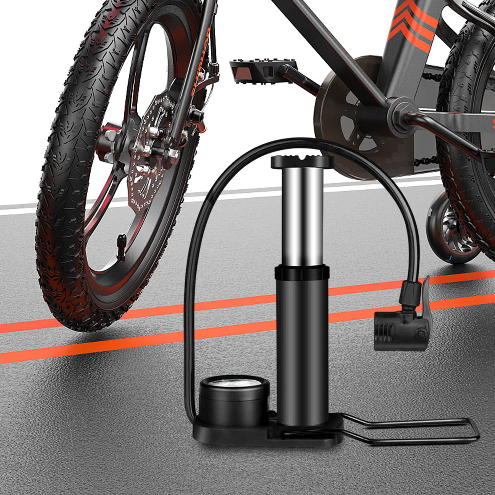 Click here for Czzoypi Portable Bicycle Pump With Pressure Gauge... prices