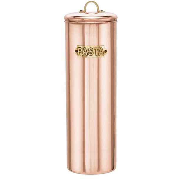 12" H. Polished Copper Pasta Canister w/Fresh Seal Cover - Walmart.com