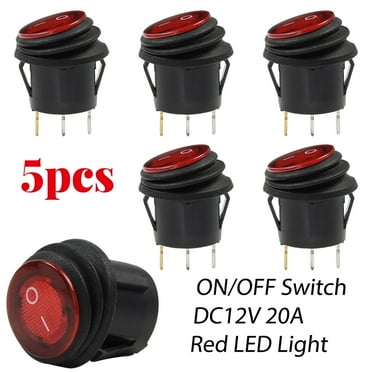 On-Off-On 6 Pin 12V Car Boat LED Light Rocker Toggle Switch Latching ...