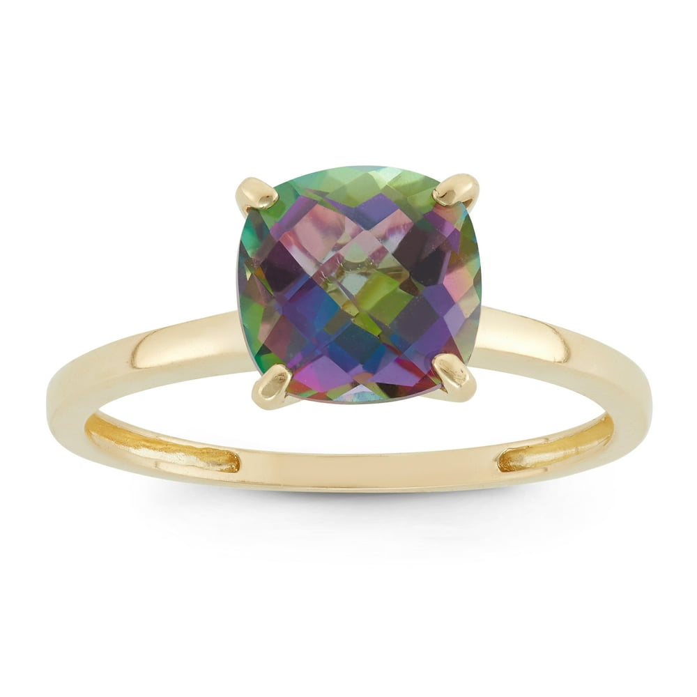 Jordan Blue NYC - 10k gold cushion cut gemstone ring - Walmart.com ...