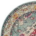 SAFAVIEH Monaco Toria Traditional Area Rug, Light Blue/Fuchsia, 9' X 9 ...