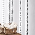 Black And White Boho Shower Curtain For Bathroom Linen Fabric With ...