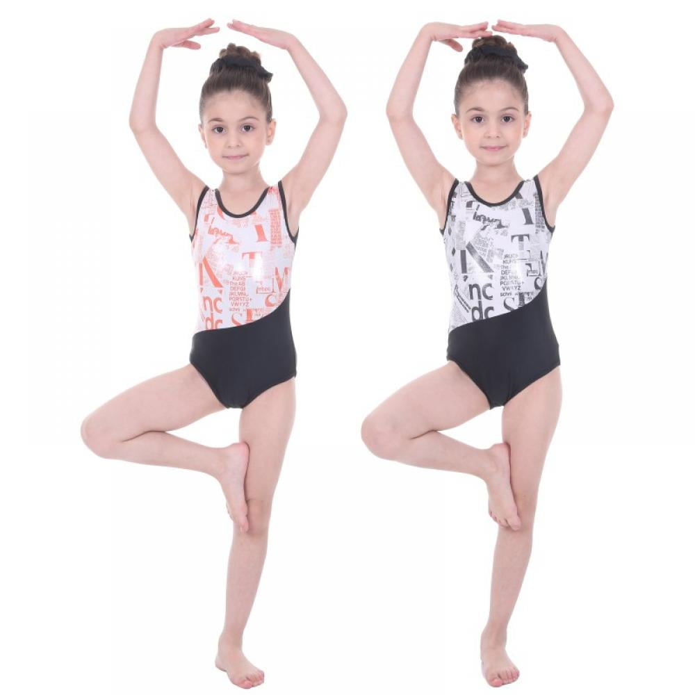 3-14 Years Kids Gymnastics Leotards for Girls Kids Sleeveless Athletic ...