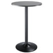 Winsome Obsidian Round Pub Table with MDF Wood Top, Legs, and Base ...