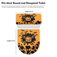 HELLHERO Halloween Pumpkin Leopard Print Bathroom Set Toilet Seat ...
