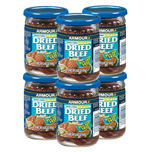 Armour Star Sliced Dried Beef, Jarred Meat, 2.25 OZ | 6 Count - Walmart.com