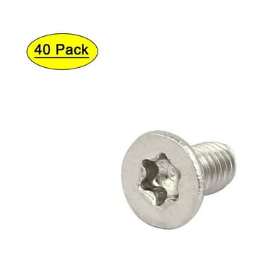 Unique Bargains 8pcs 6 x 19mm Stainless Steel Black Head Screw for Car ...