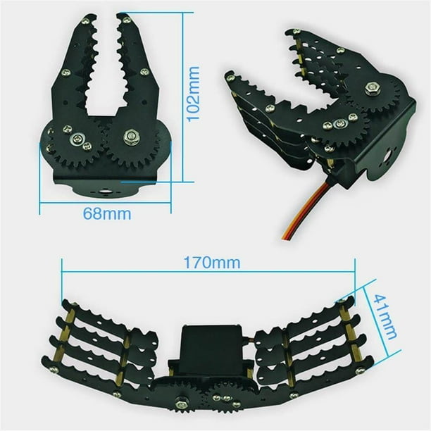 pitrice G6 DIY Metal Robotic Claw Robot Claw kit Robot Mechanical Claw Robot Claw Standard Clamp ...
